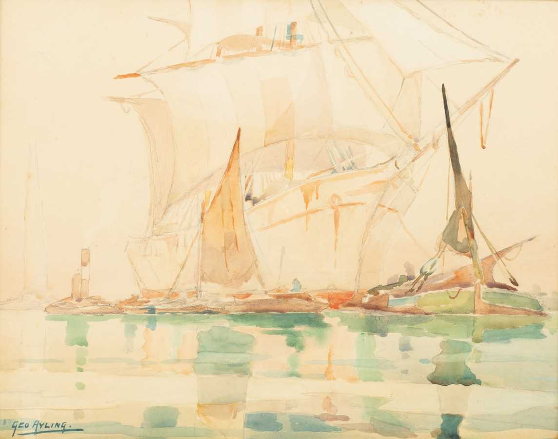 Lot 332 - George Ayling (1887-1960)/Stretching Her