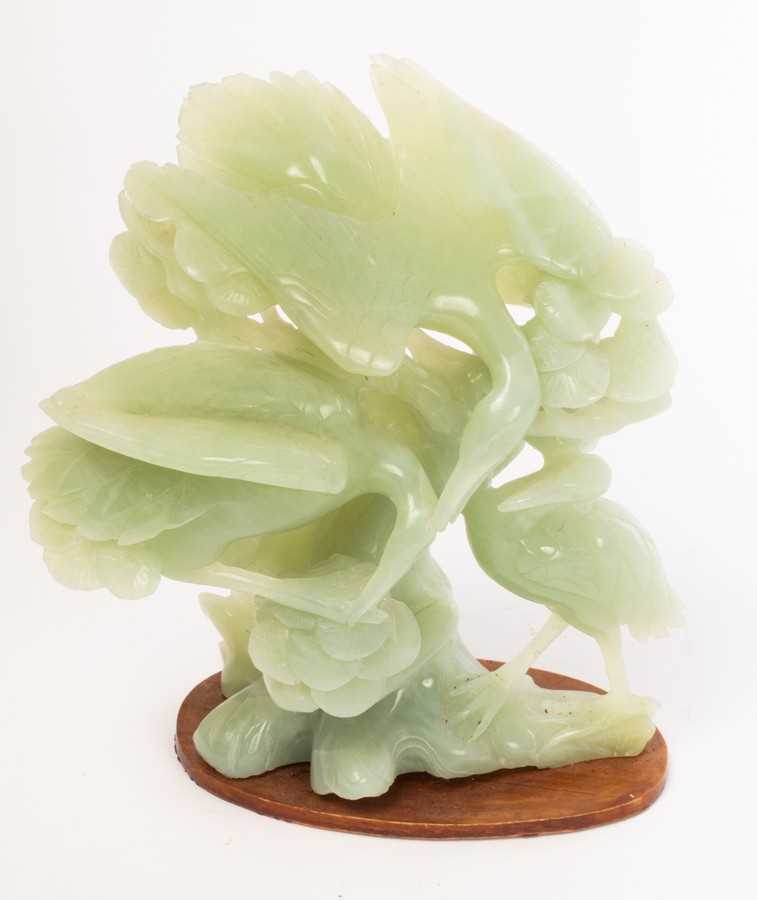 Lot 755 - A celadon coloured stone, perhaps bowenite,