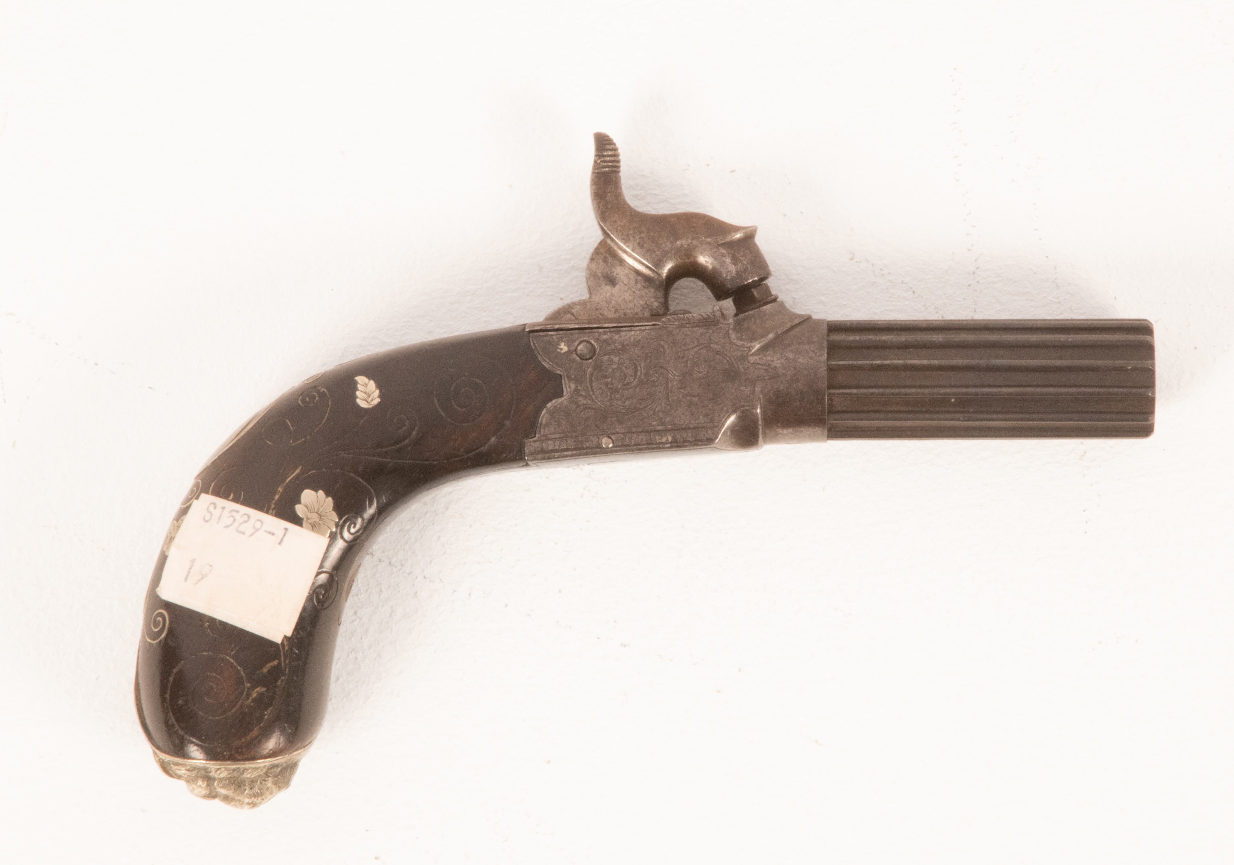 Lot 232 - A small percussion cap pocket pistol