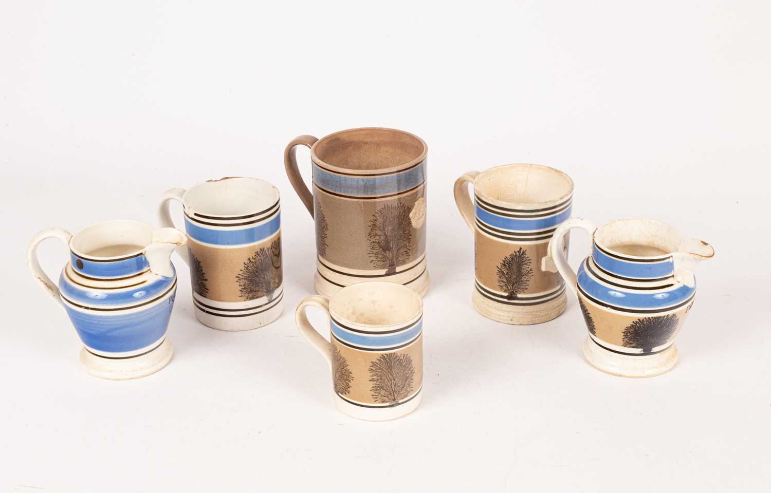 Lot 263 - Two 19th Century mochaware mugs