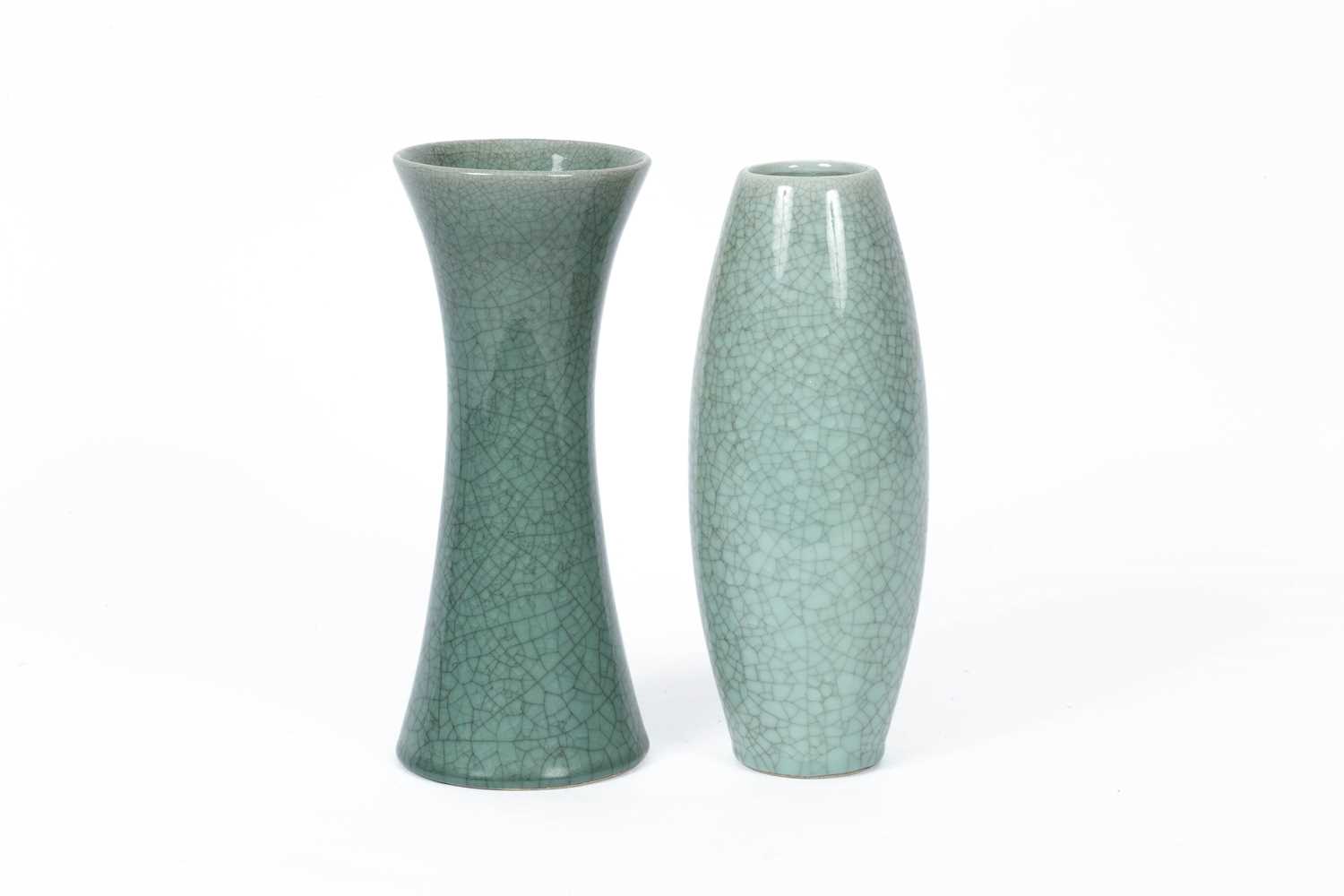 Lot 764 - Two modern Chinese celadon vases