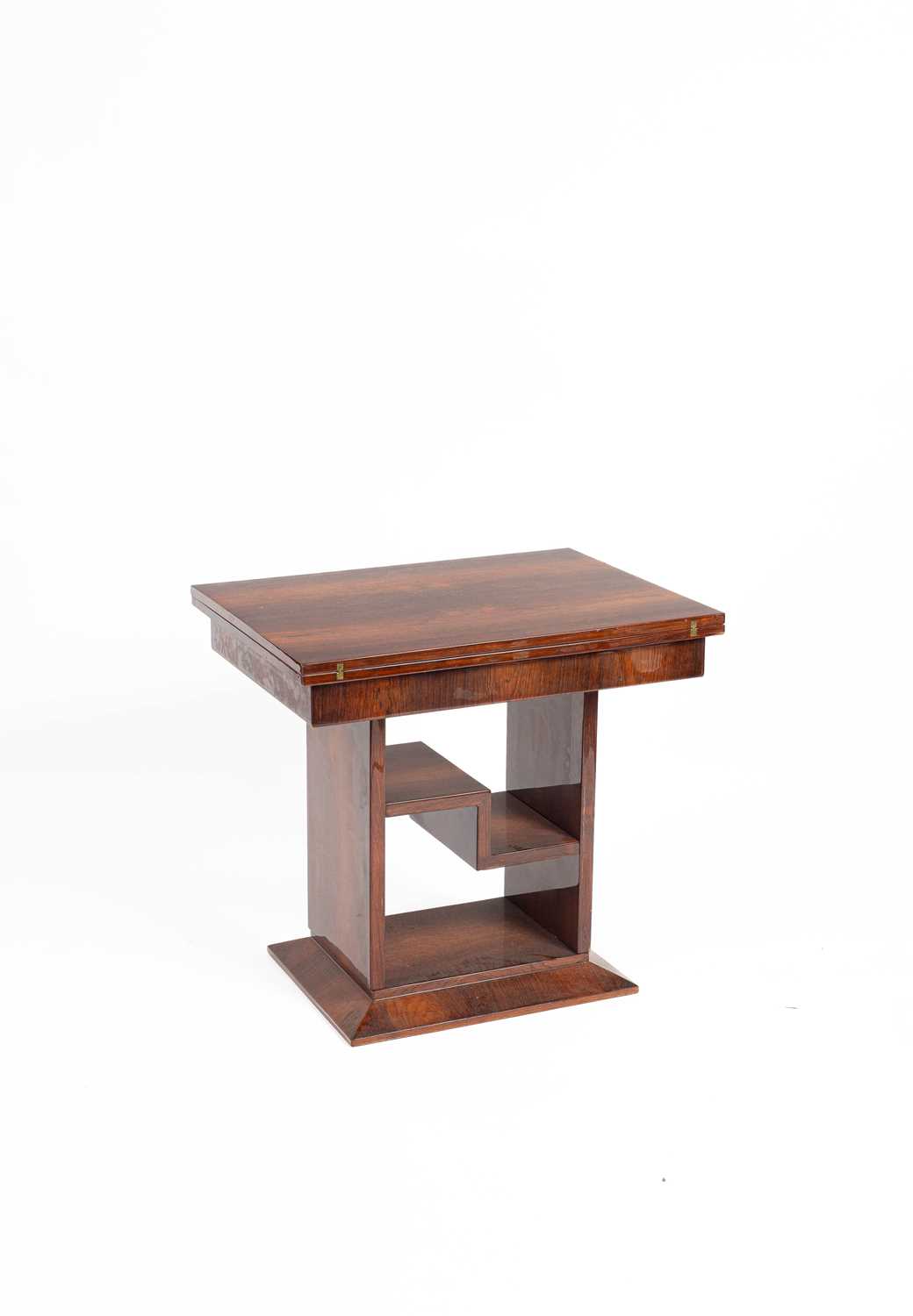 Lot 472 - An Art Deco style veneered fold over side