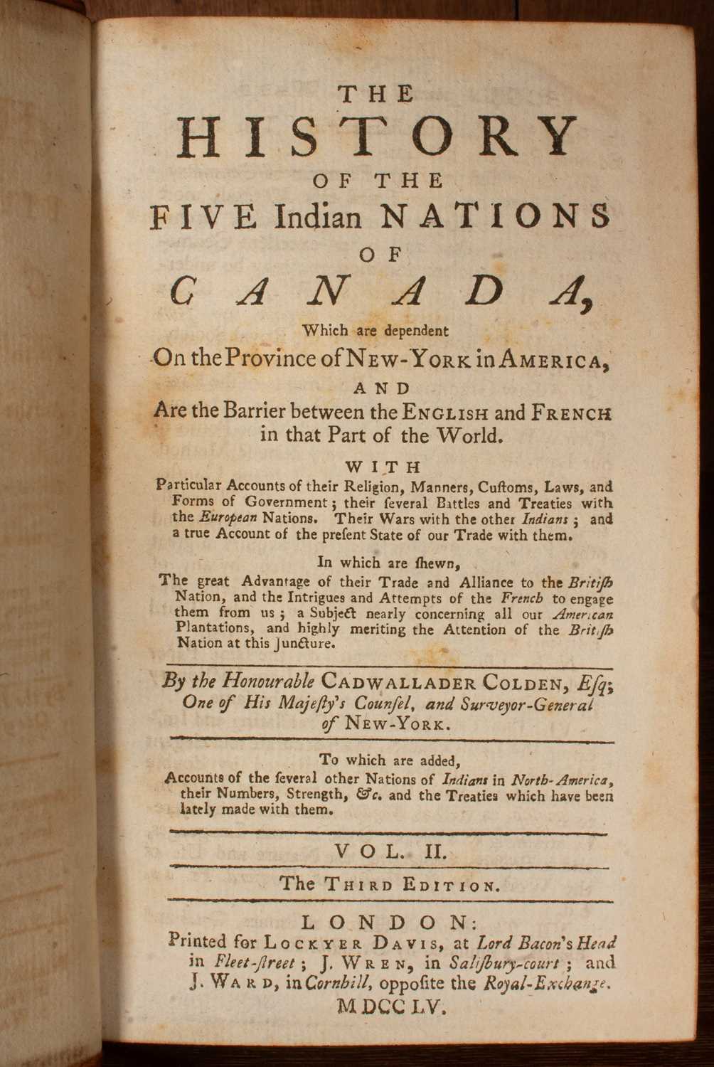 Lot 97 - Colden (Cadwallader) The History of the Five