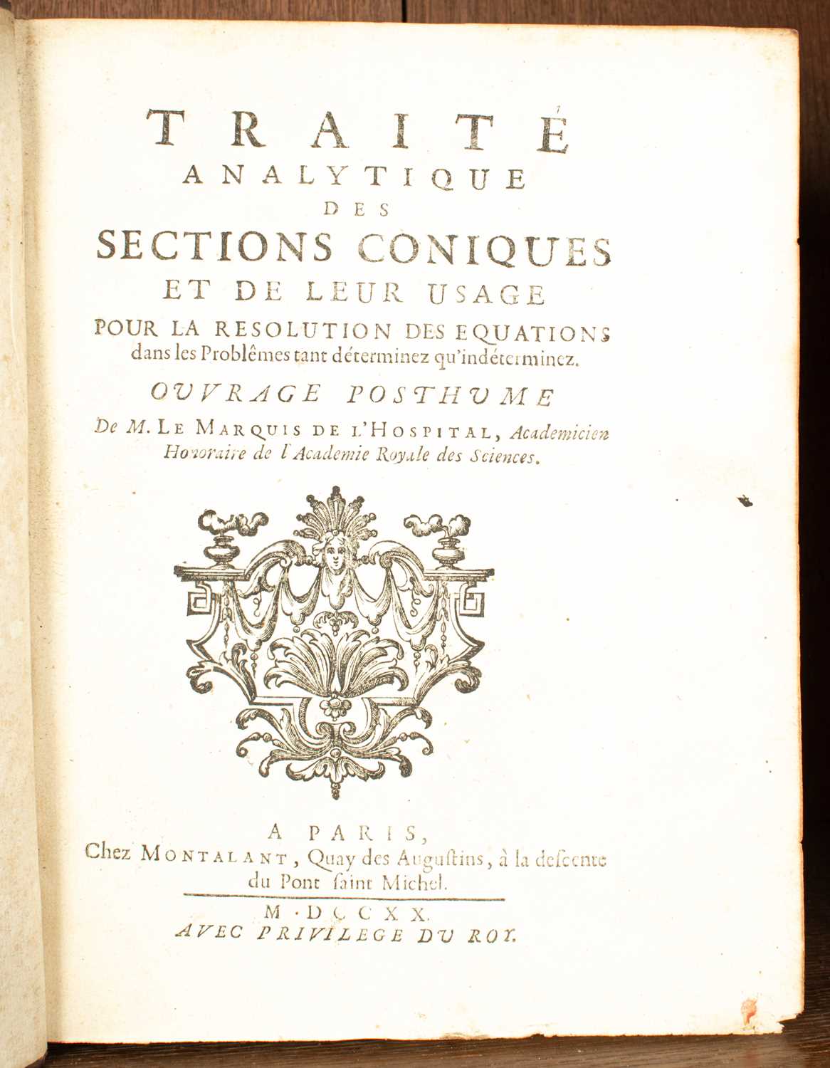 Lot 135 - L'Hospital (Marquis de) Traité analytique Lot 135 - L'Hospital (Marquis de) Traité analytique