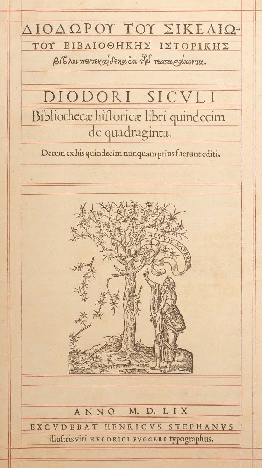 Lot 454 - Diodorus (Siculus) Diodori Siculi