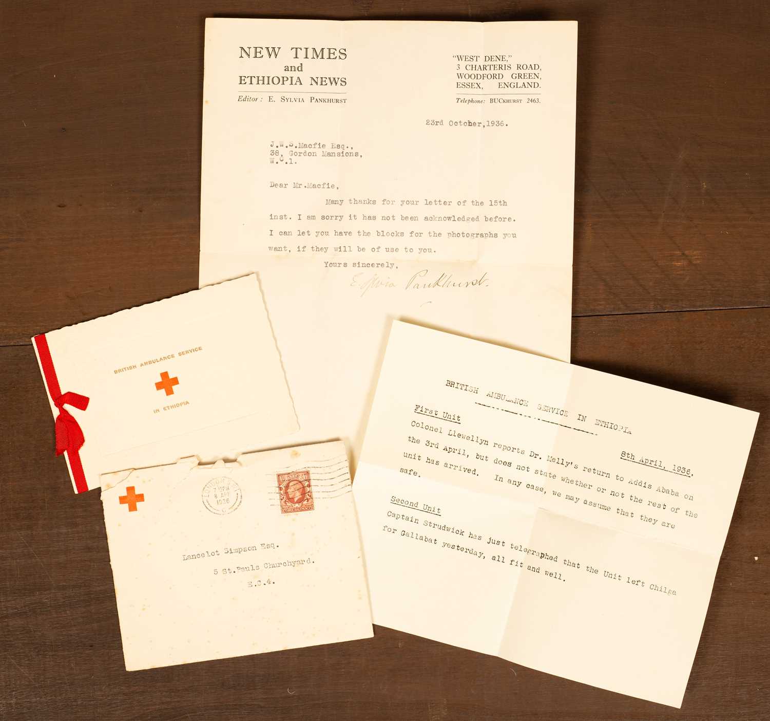 Lot 906 - Pankhurst (Sylvia, 1882-1960) Typed