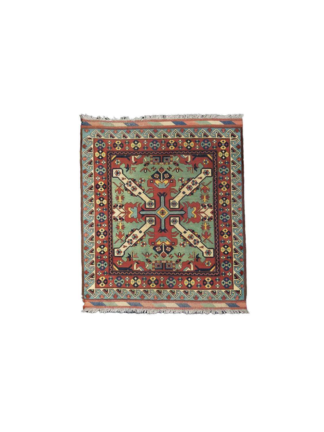 Lot 280 - An Afghan rug of Shirvan design