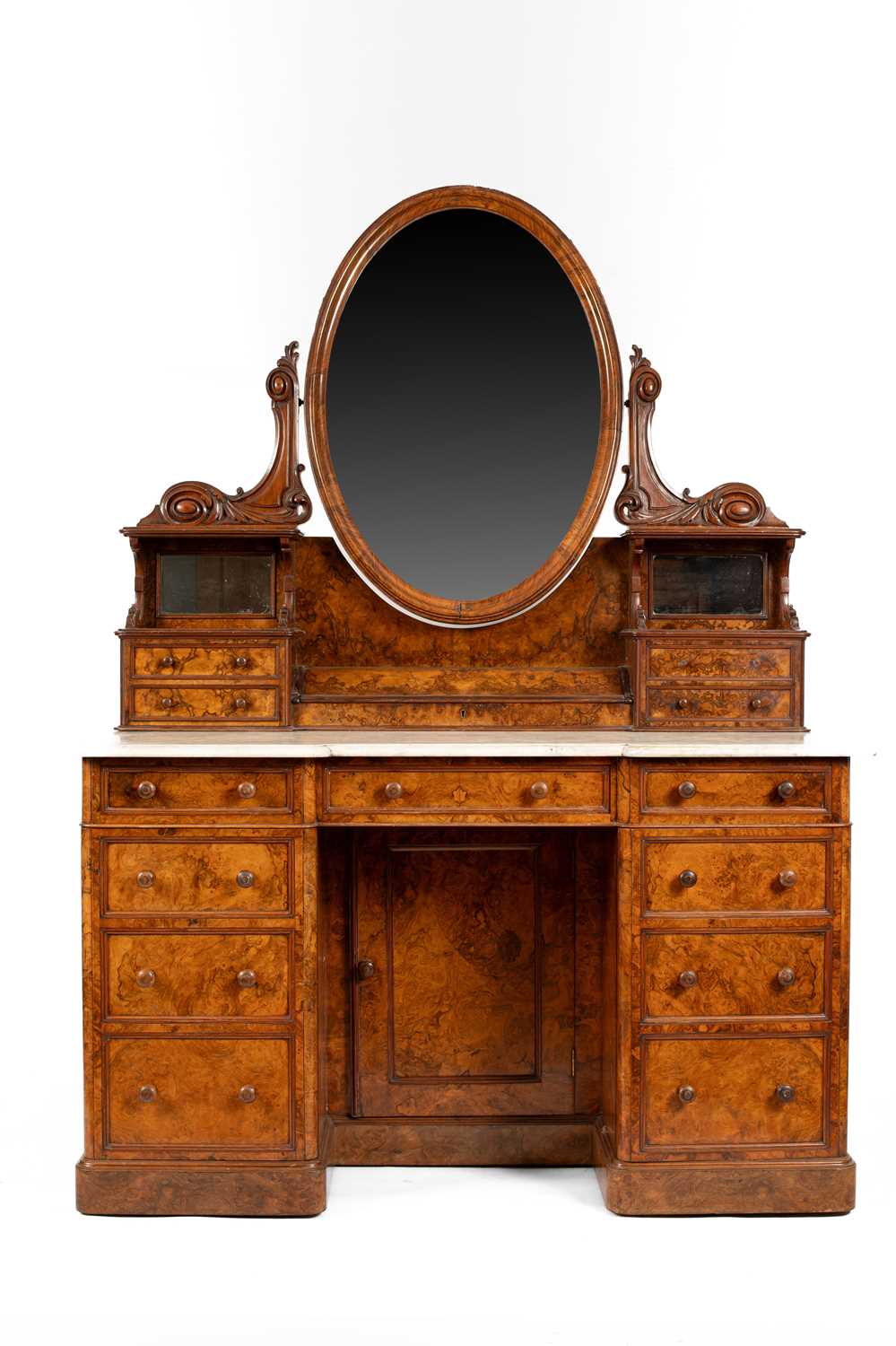 Lot 612 - A Victorian walnut dressing table