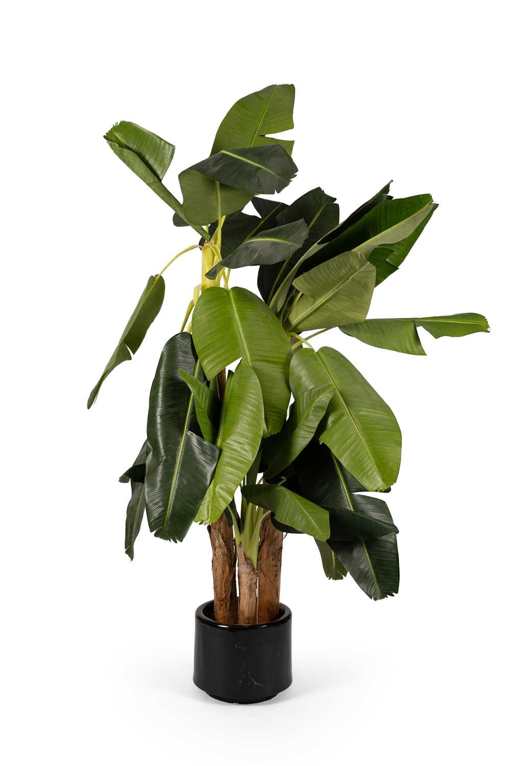 Lot 14 - A faux banana leaf plant