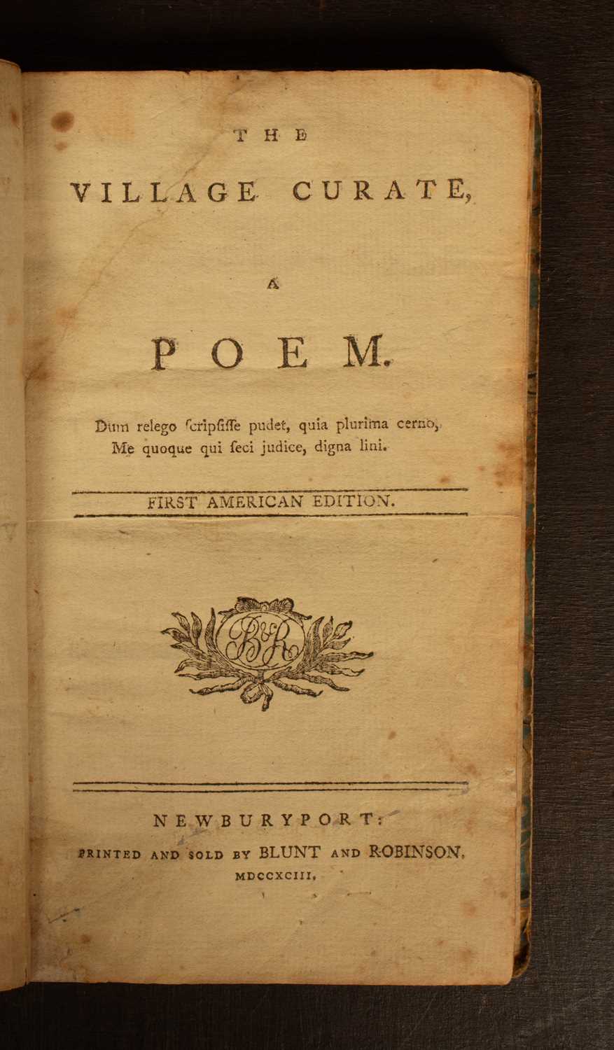 Lot 490 - [Hurdis (James)] The Village Curate, A Poem